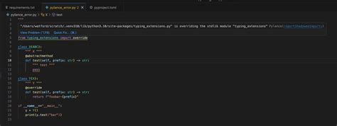 Bug Incorrect Reportshadowedimports On Python 310 Venv And Override · Issue 4762 · Microsoft