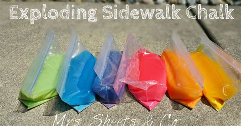 Mrs Sheets And Co Diy Exploding Sidewalk Chalk