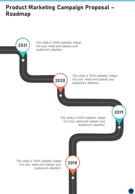 Product Marketing Campaign Proposal Roadmap One Pager Sample Example
