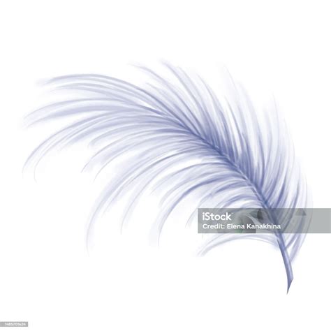 백조 거위의 우아한 푹신한 푸른 깃털 연극 의상 카니발 의상 모자 꽃다발 및 기념품 장식 요소 흰색 배경에 디지털 일러스트레이션