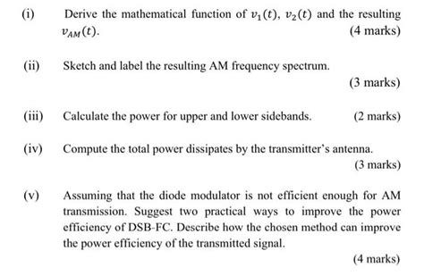 C Figure Q3 C Shows The Diode Modulator With Tuned