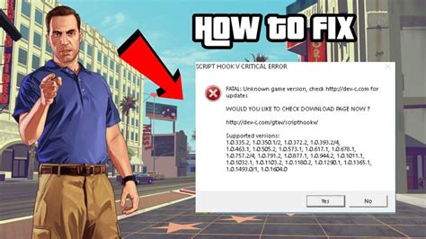how to fix script hook v critical error in gta 5 pc may 2024 steam youtube