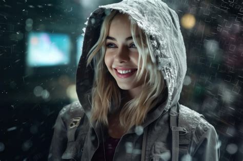 Premium Photo Young Girl In The Rain Generative Ai