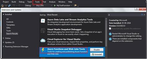 Create And Debug Azure Function Using Visual Studio 2017 Part 1