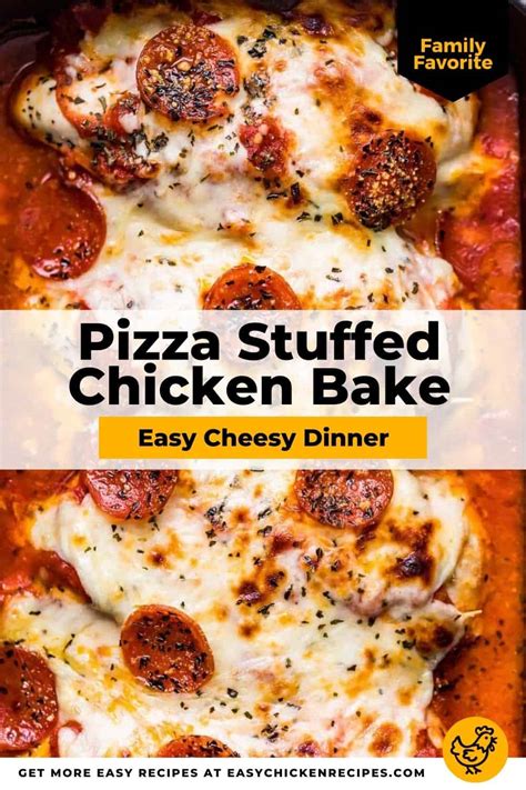 Pizza Chicken Bake Pepperoni Pizza Stuffed Chicken Breast Video