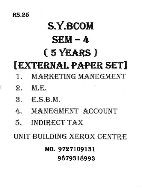 sy bcom sem 4 question paper pdf labour economics inflation