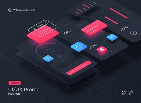 Premium Vector Modern Smartphone App Interface Design Mockup Vector Isometric Illustration