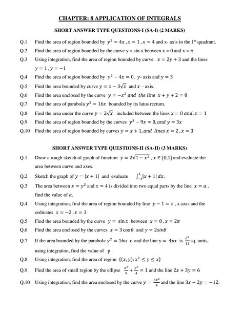 Solution Application Of Integrals Most Important Questions With Solutions Studypool Solution Application Of Integrals Most Important Questions With Solutions Studypool