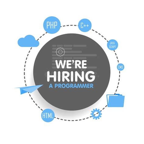 We Hire A Programmer Megaphone Concept Vector Illustration Stock