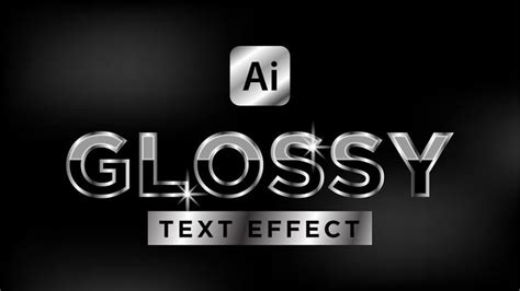 Glossy Text Effect Tutorial Glossy Effect In Adobe Illustrator Adobe Illustrator