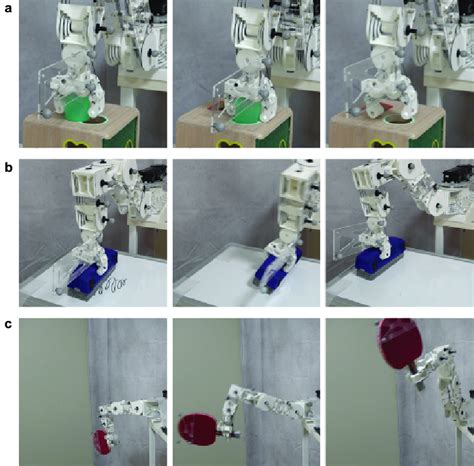Snapshots Of The Arm That Executes Tasks A Inserting A Toy Peg Into Download Scientific