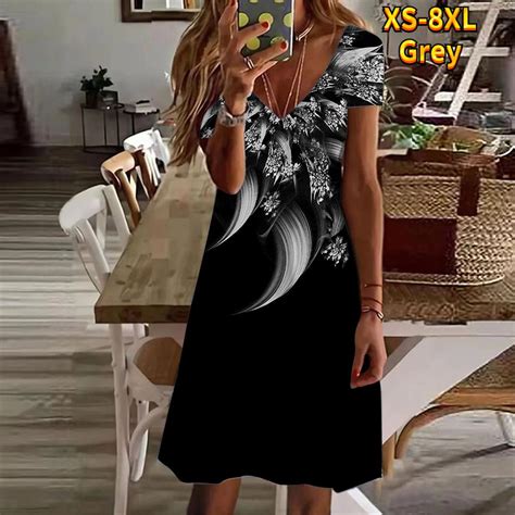 Summer Fashion Womens V Neck Short Sleeve Crystal Snowflakes Printed