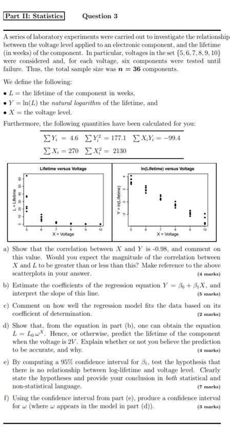 Solved Part II Statistics Question 3 A Series Of Laboratory Chegg Com