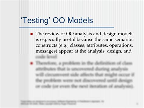 Solution Testing Object Oriented Applications In Software Engineering