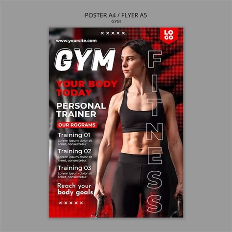Premium Psd Gym Training Poster Template