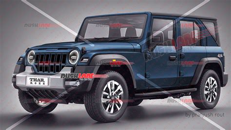 Mahindra Thar Roxx In 6 New Colours Render Based On Official Teaser