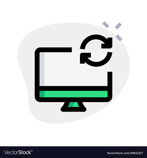 Repeating Task Or Process On Desktop Computer Vector Image