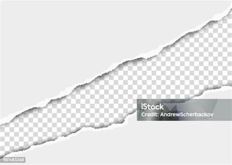 흰 종이의 시트에 대각선 긴 구멍을 찢 어 투명 한 결과 배경입니다 벡터 템플릿 종이 디자인 찢겨진에 대한 스톡 벡터 아트 및 기타 이미지 Istock