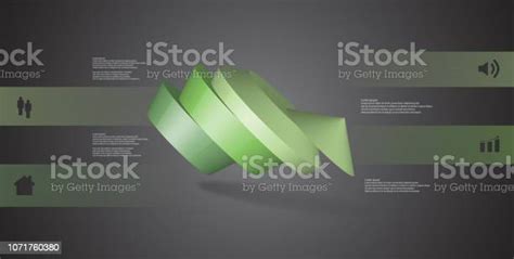 3d 그림 Infographic 템플릿입니다 라운드 국방부는 4 색 부품 분할 된다 개체는 비스듬히 회색 검은색 바탕에 배열 간단한 표지판 색상 막대는 측면에 있습니다