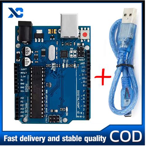 xc uno r3 board atmega328 ch340g with usb cable for arduino shopee