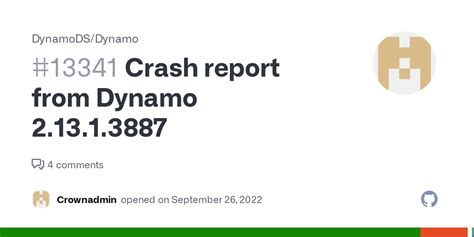Crash Report From Dynamo 21313887 · Issue 13341 · Dynamodsdynamo · Github