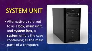 Basic Parts Of Computer System Pptx