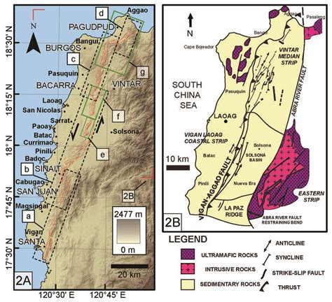 a map showing a trace of the vigan aggao fault red line its download scientific diagram