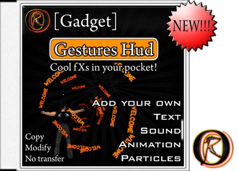 second life marketplace gestures hud create your own cool gestures