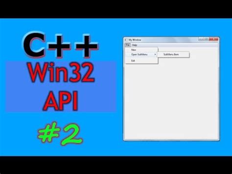 Windows GUI Programming With C C Win32 API Part 2 Menus