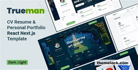 Trueman React Personal Portfolio Nextjs Template Premium Themes And Templates