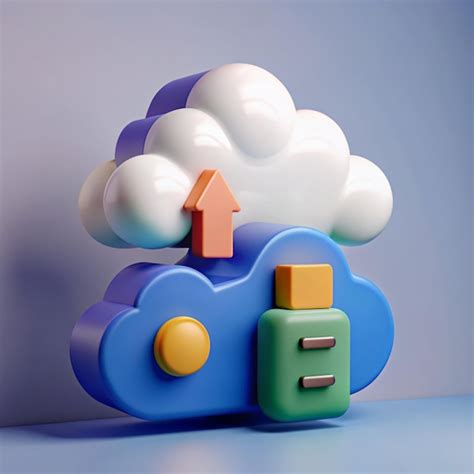 3d 3d Cloud Computing Upload And Download Data Online Service Data