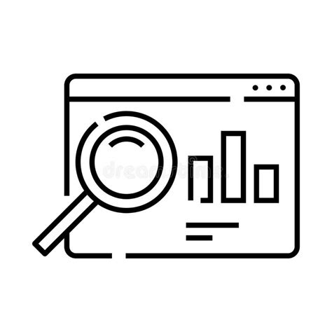 Market Research Line Icon Concept Sign Outline Vector Illustration Linear Symbol Stock