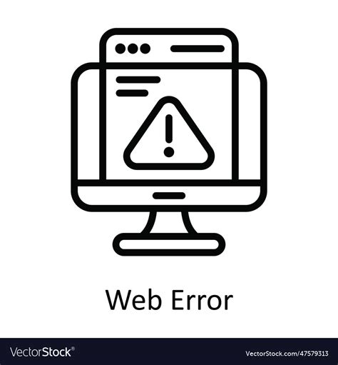 Web Error Outline Icon Design Royalty Free Vector Image