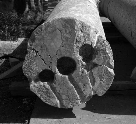 Traces Of Dowel On The Bottom Of The Monolithic Column Shaft 2008