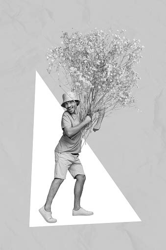 크리 에이 티브 사진 3d 콜라주 작품 포스터 엽서 그림 엽서 펑키 한 남자 축하 소녀 거대한 꽃다발 그림 배경에 고립 35