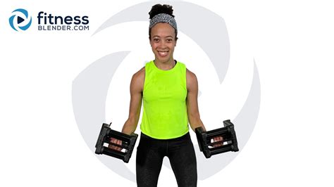 Weighted Upper Body Strength Circuits With Bodyweight Intermissions Fitness Blender