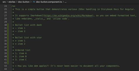 Angular Docs Jsdoc Markdown Not Rendered Properly · Issue 11674 · Storybookjsstorybook