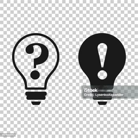 문제 해결 아이콘 투명 스타일입니다 전구 아이디어 벡터 일러스트 레이 션에 고립 된 배경입니다 질문 및 답변 비즈니스 개념입니다
