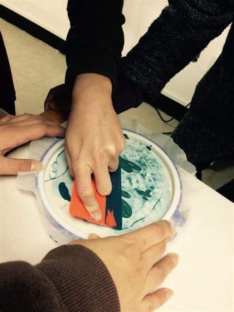 바스큘럼 생산혁신학교 학생들과 함께한 핸드프린팅 워크숍 수틀로 실크스크린프린팅 하기