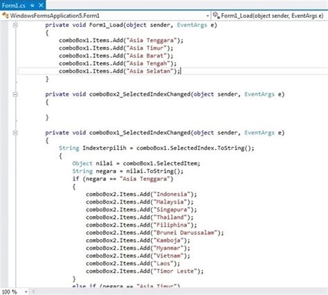 Program C Menggunakan Combobox Lembaran Kepo