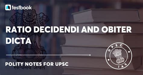 Ratio Decidendi And Obiter Dicta Meaning Importance And Difference