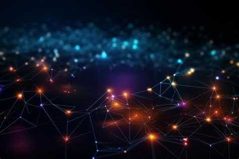 Premium Ai Image Abstract Network Design With Glowing Lines