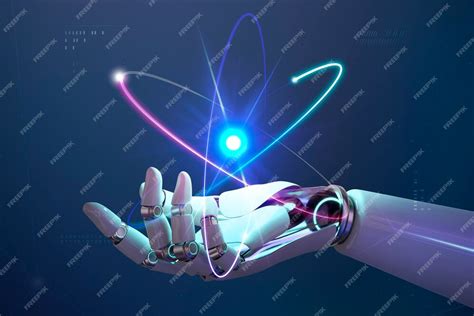 인공지능 Ai 원자력 에너지 배경 미래 혁신의 파괴적 기술 프리미엄 사진