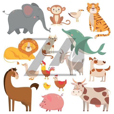 دانلود وکتور های طرح حیوانات با پس زمینه سفید دانلود رایگان فایل لایه