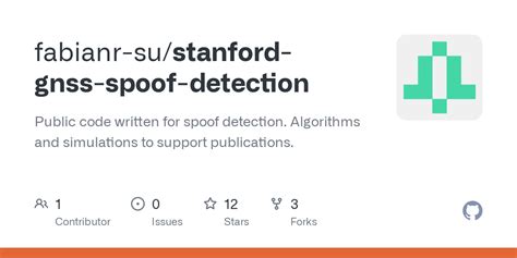 Github Fabianr Su Stanford Gnss Spoof Detection Public Code Written