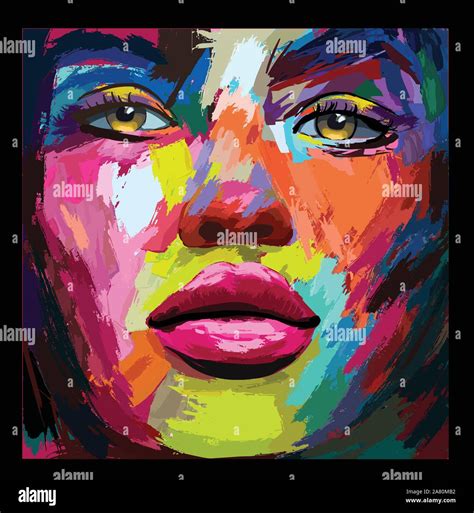 Painting Of Face Acrylic