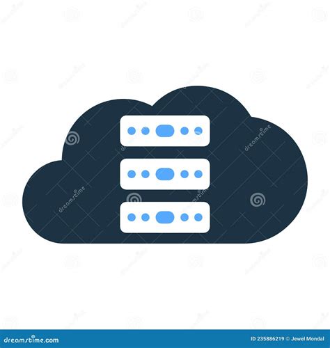 Database Cloud Server Storage Icon Simple Vector Sketch Stock