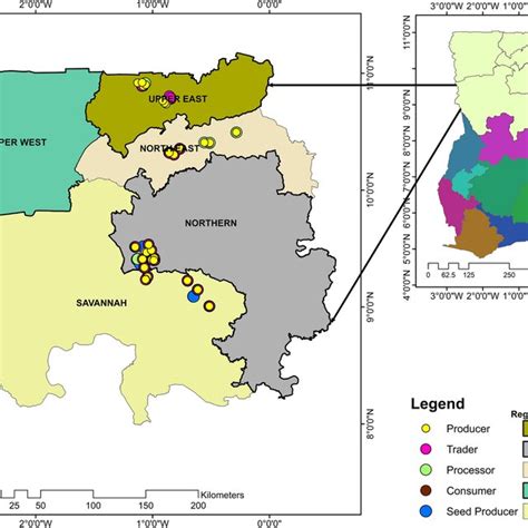 Administrative Map Of Northern Ghana Download Scientific Diagram