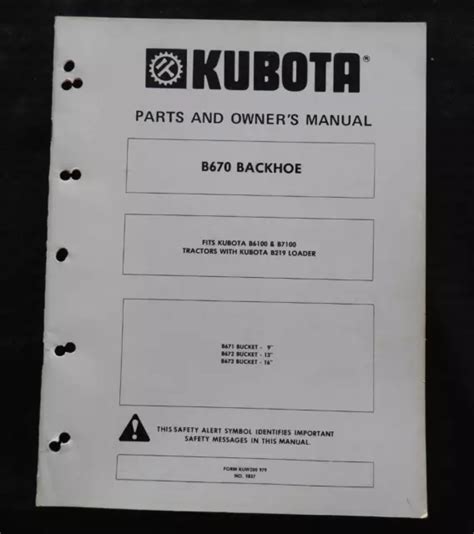 1970s Kubota B6100 B7100 Tractor 670 B670 Backhoe Operator Parts