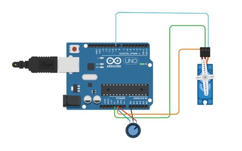 Circuit Design 13b Servo Motor Knob Tinkercad